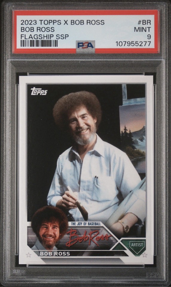 2023 Topps X Bob Ross The Joy of Baseball Bob Ross Flagship #BR SSP PSA ...
