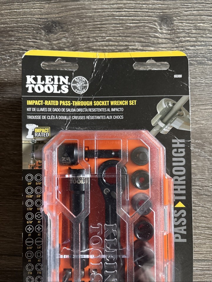 Klein Tools 65300 Impact Rated Pass-Through Socket Wrench Set | eBay
