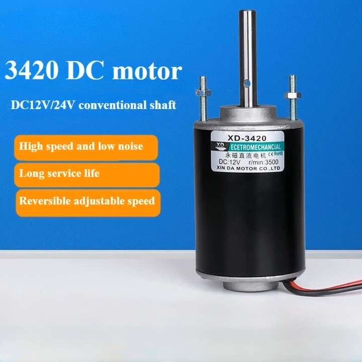 XD-3420 12/24V 30W Permanent Magnet DC Motor High Speed For Mechanical ...