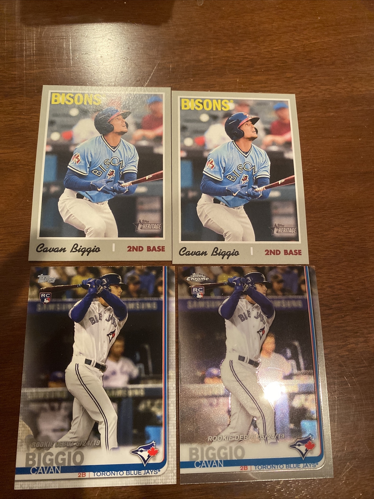 2019 Heritage Minor league/ 19 topps chrome Cavan Biggio Rookies | eBay