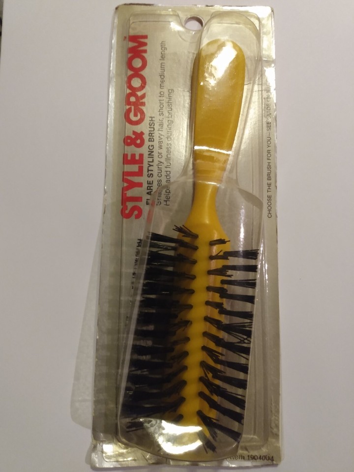 Vintage NIP ‘70's Sekine Hair Brush Nylon Bristles Flare Half Round NOS Flair | eBay
