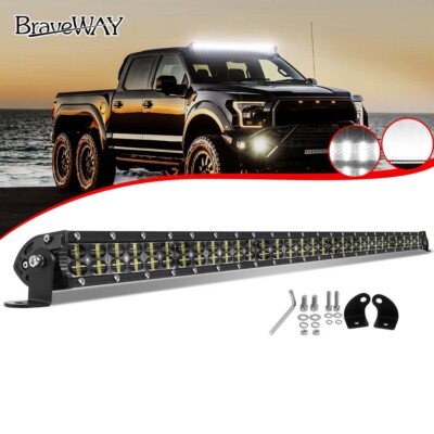 32 Inch LED LIGHT BAR Dual Row Spot Flood Combo Truck Offroad 4WD ATV ...