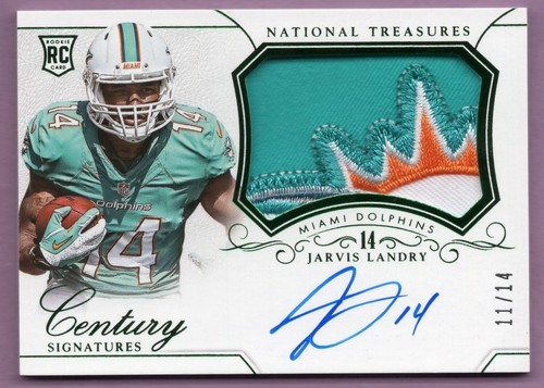 2014 PANINI NATIONAL TREASURES CENTURY NUMBERS #309 JARVIS LANDRY #ED ...