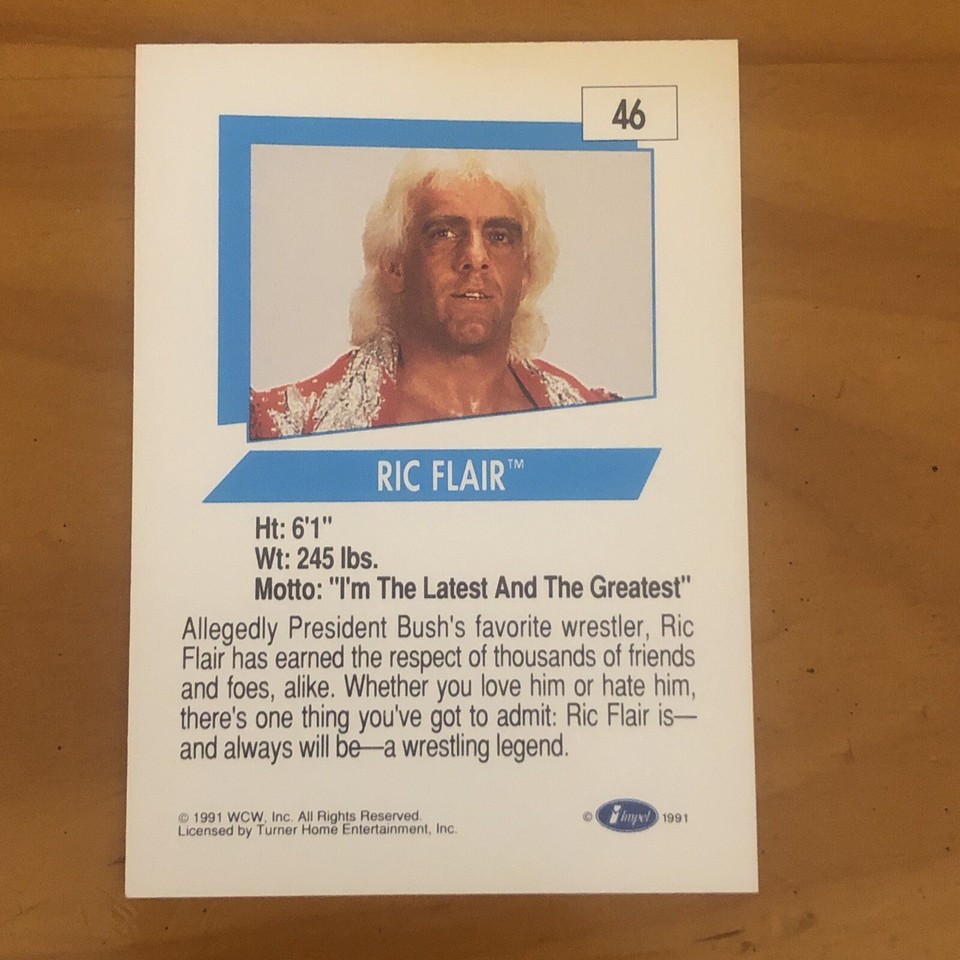 WCW RIC FLAIR, TRADING CARD 1991 CARD #46 WWF WWE Sting | eBay