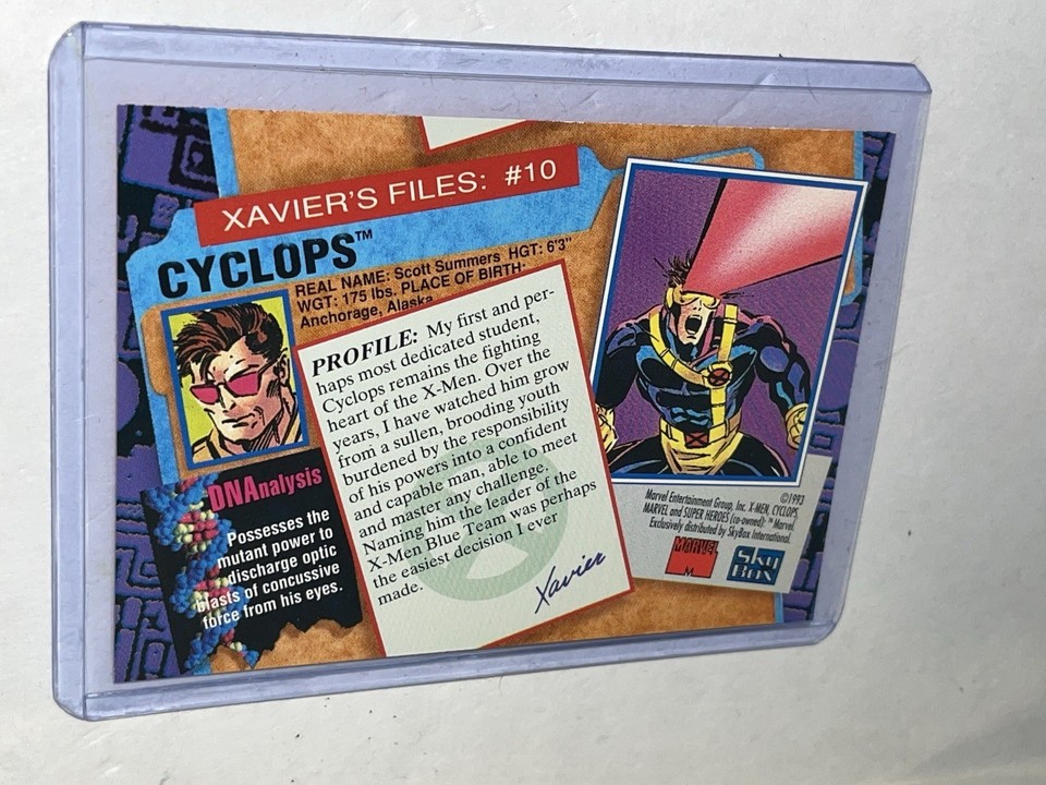 1993 MARVEL X-MEN Cyclops Card #10 - FREE SHIPPING | eBay