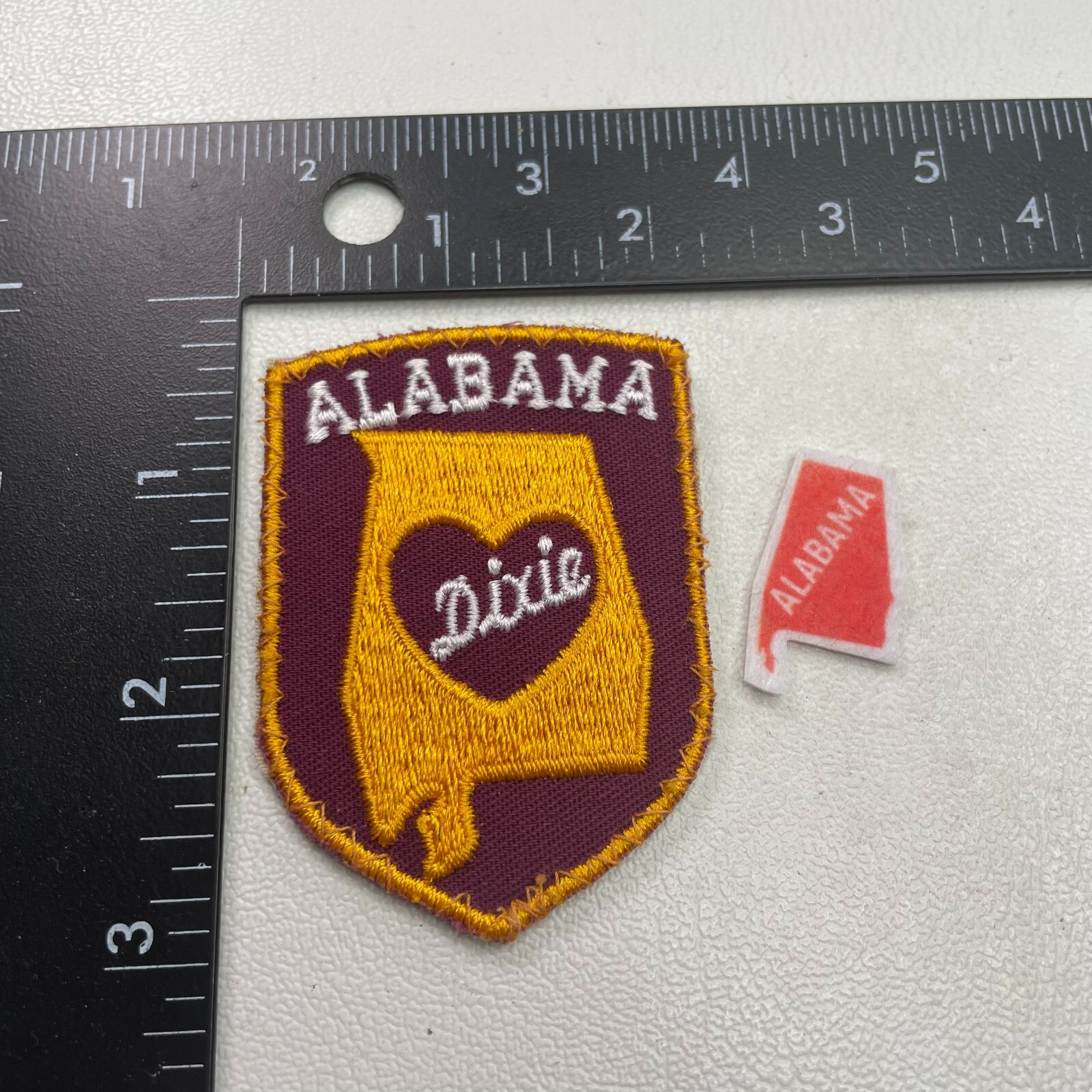 1 MAROON Background Version State of Alabama Patch + 1 State Map Shape ...