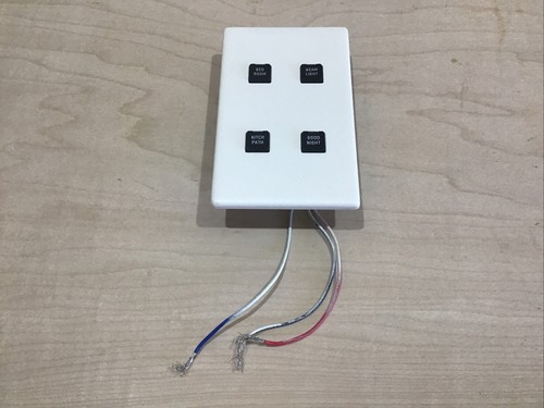 LiteTouch/ Savant 4 Button Keypad Dimmer (White With Black Buttons ...
