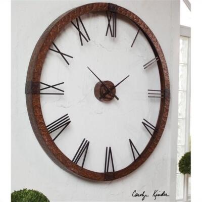 Bowery Hill 60" Copper Wall Clock in Hammered Copper Sheeting | eBay