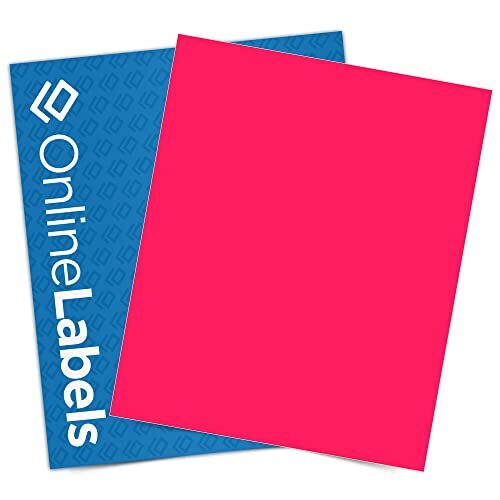 Printer Paper Fluorescent Sticker Inkjet or Laser 100 Sheets Type Matte ...
