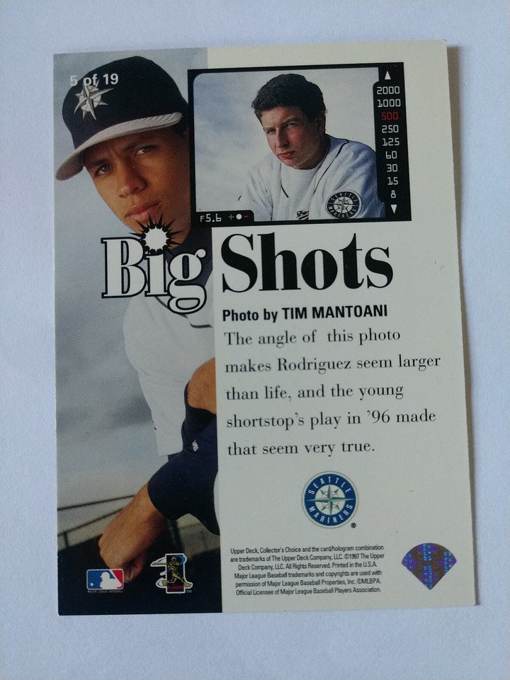 1997 (MARINERS) Collector's Choice Big Shots #5 Alex Rodriguez Seattle ...