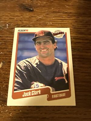 1990 Fleer Baseball Card Jack Clark San Diego Padres #152 | eBay