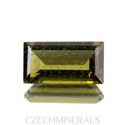 2.79ct MOLDAVITE tektite faceted loose gem RECTANGLE 13x7MM #CM749 | eBay