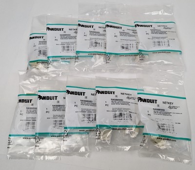 10 Panduit NK688MEI Cat6 8-Position 8-Wire Netkey Punchdown Jack Module ...