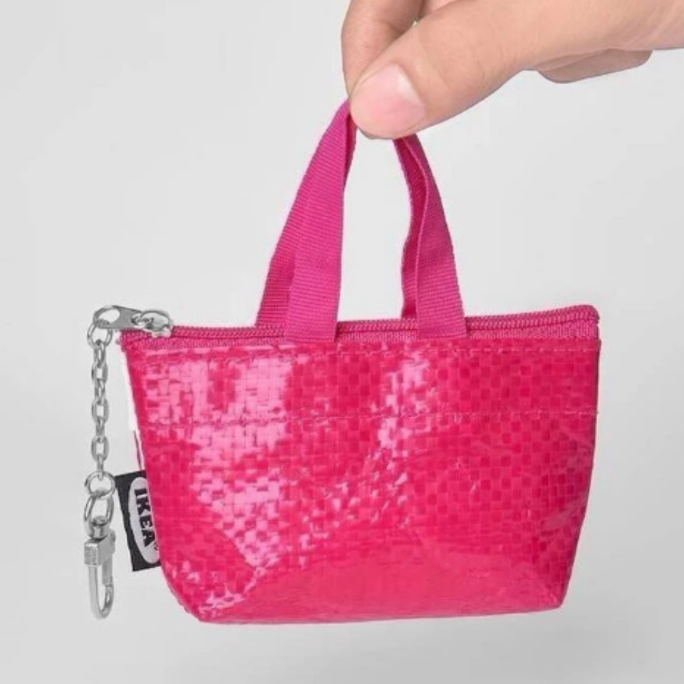 IKEA Knolig Mini Bag Purse Keychain Frakta Coin Zipper Key Ring Gift ...
