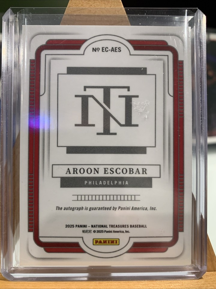 2025 National Treasures Aroon Escobar Ecklar's Choice Signatures #d /25 ...