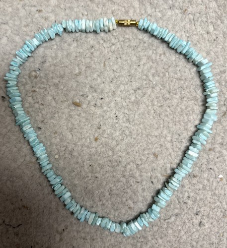Baby Blue Quartz Crystal Polished Gemstone Necklace 18 Inches | eBay