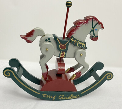 1985 Schmid Toyland Musical Collectibles Rocking Horse Music Box ...