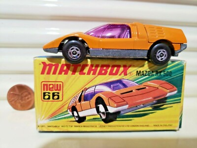 Lesney Matchbox 1971 MB66C Orange Mazda Rx500 UNPAINTED BASE C9.5 Mint ...