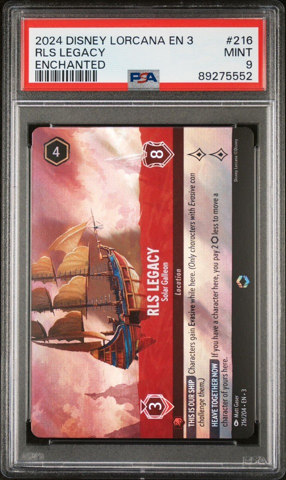 Disney Lorcana EN 3 Enchanted RLS LEGACY #216 PSA 9 MINT 2024 Graded | eBay