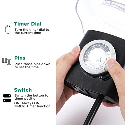 Outdoor Mechanical 24 Hour Programmable Outlet Waterproof Electrical ...