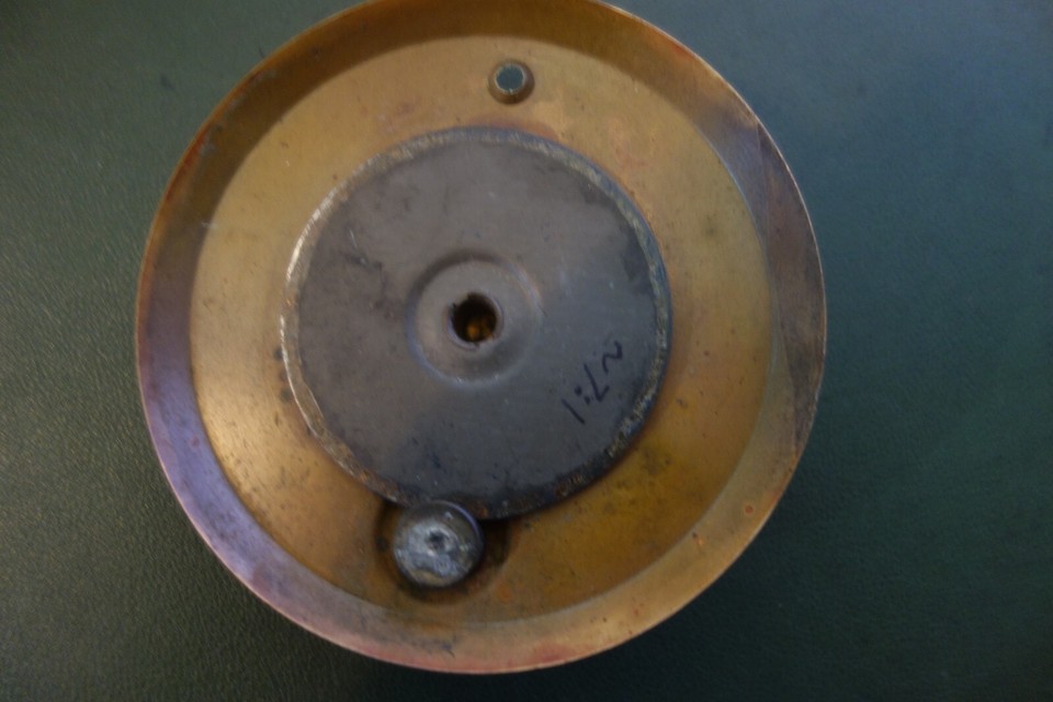 3 7/8" All Metal 1920's Ornate Vernier Dial Plate Knob 1/4" Shaft ...