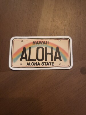 Hawaii Aloha State License Plate Sticker Decal | eBay