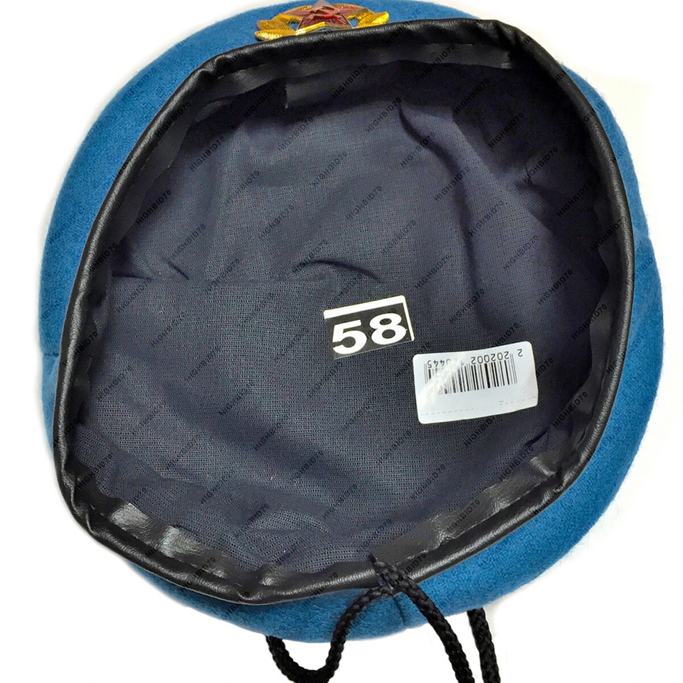 BERET Soviet / Russian / USSR Uniform Style, Army, Blue VDV Paratrooper ...