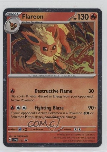 Cosmos Holo - Flareon Pokémon Scarlet & Violet Black Star Promo #167 | eBay