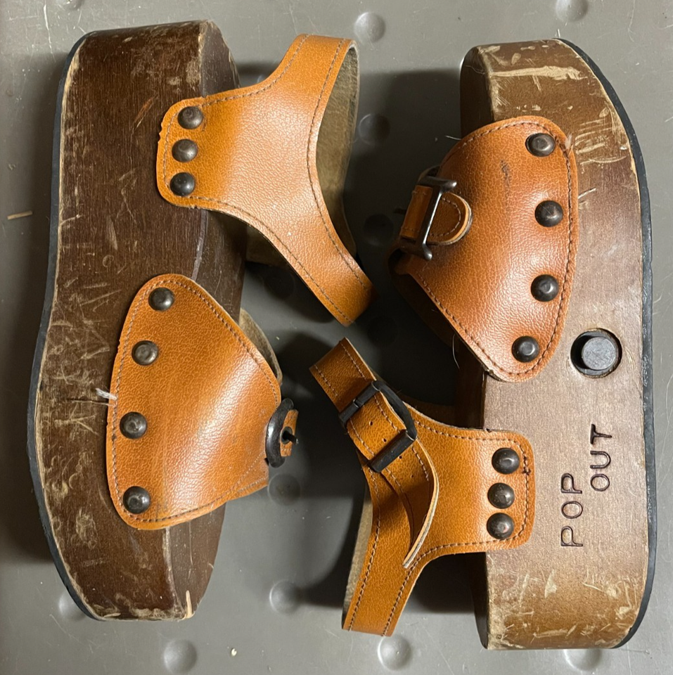 Vintage Pop Out Roller Skate Platform Sandals Shoes Women's 1970's SO ...