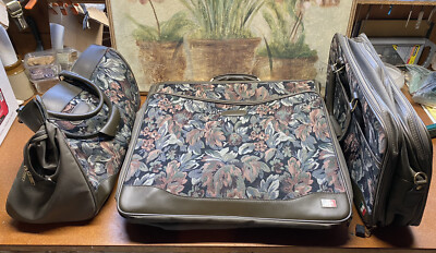 Lark Tapestry 3 Bags Set Carry-on Suitcase Luggage Modern Retro Green ...