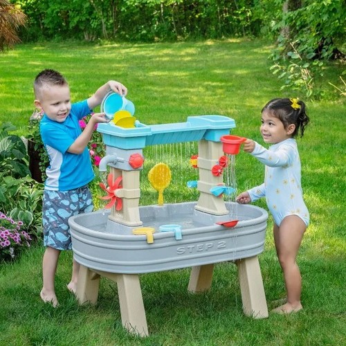 Step2 Rain Showers and Flow Water Table with 15 Accessories, 34” W x 27 ...