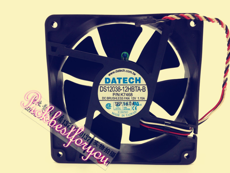 DATECH DS12038-12HBTA-B 12038 12V 1.15A CPU dual ball cooling fan #MG12 ...