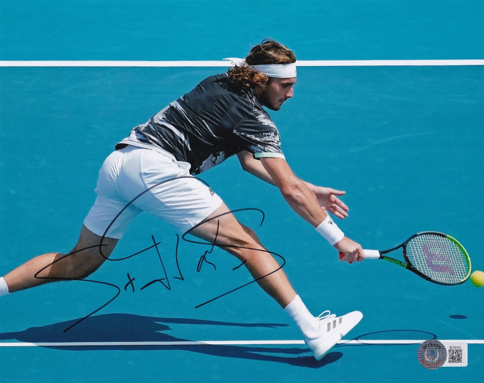 STEFANOS TSITSIPAS SIGNED AUTO 8X10 PHOTO BAS COA TENNIS ATP TOUR ...