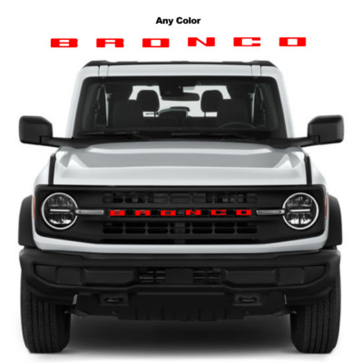(Full Size) Vinyl Decal Sticker Overlay Inserts Fits 2021+ Bronco Front ...