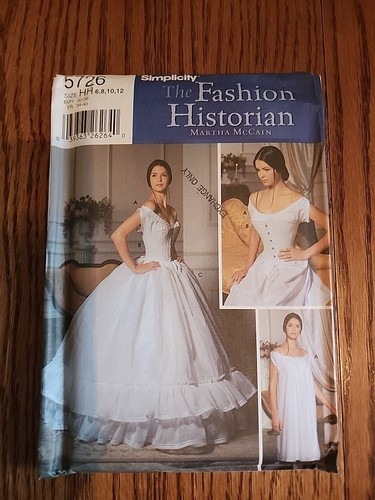 SIMPLICITY SEWING PATTERN FASHION HISTORIAN 5726 SZ HH 6-12 PETTICOAT ...