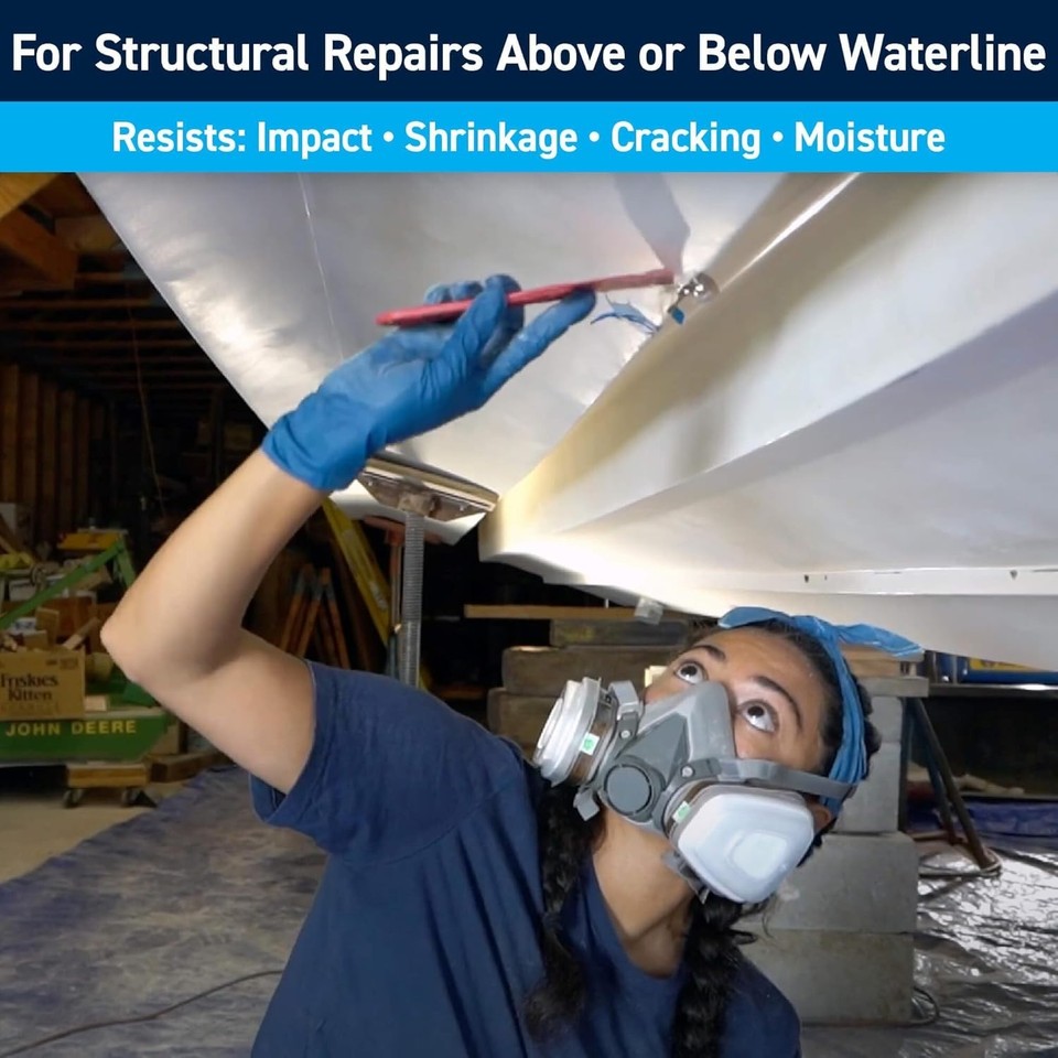 Polyester Structural Repair Putty - Marine Grade Long Strand Fiber ...