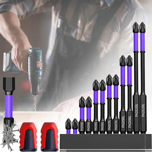 14pcs High Magnetic Screwdriver Drill Bit Set Anti Slip Magnetic
