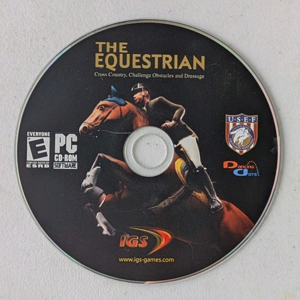 The Equestrian PC CD ROM Game Disc 2007 IGS Games USEF Horseback Riding ...