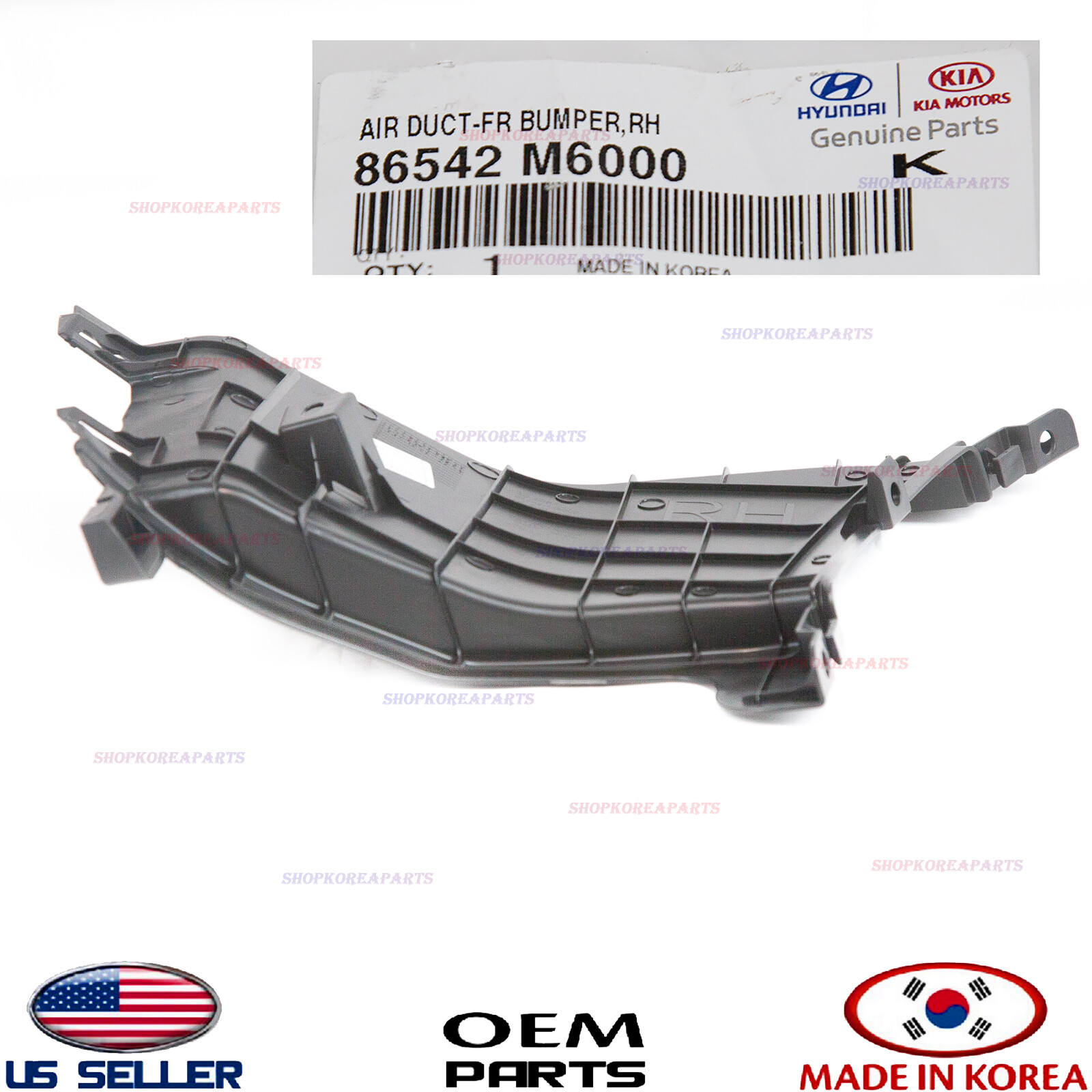 Genuine Duct Assy Air Curtain RIGHT Passenger Side ⭐OEM⭐ KIA FORTE 2019 ...