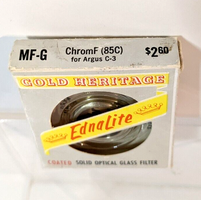 EdnaLite Gold Heritage Coated Solid Optical Glass Filter, ChromF 85C ...