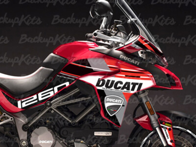 DUCATI MULTISTRADA 1260 VINYL GRAPHICS STICKERS CORSE RED GP (2018 ...