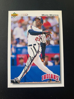 Mark Whiten Signed 1992 Upper Deck #524 Card Cleveland Indians ...