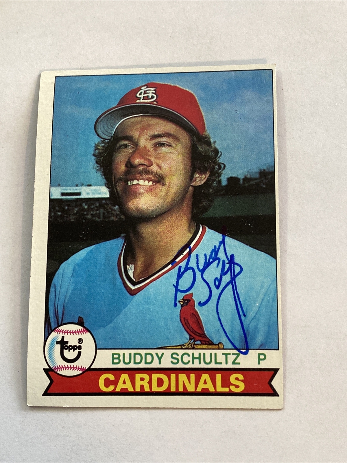 Original Autograph of Buddy Schultz of the Cardinals on a 1979 Topps ...