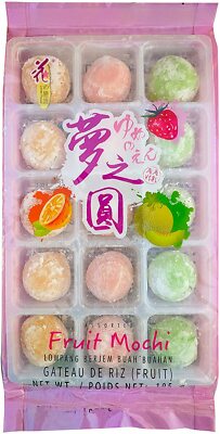 Japanese Mochi Fruit Assorted (Strawberry, Orange, Melon Flavor) 15PC ...