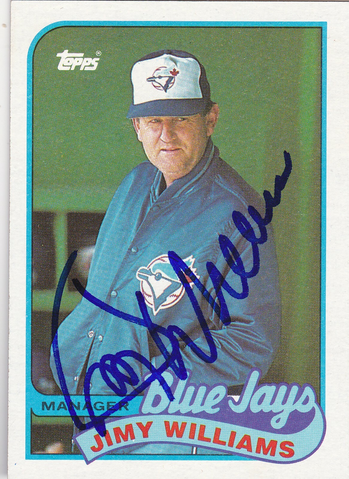 JIMY WILLIAMS TORONTO BLUE JAYS SIGNED 1989 CARD HOUSTON ASTROS BOSTON ...