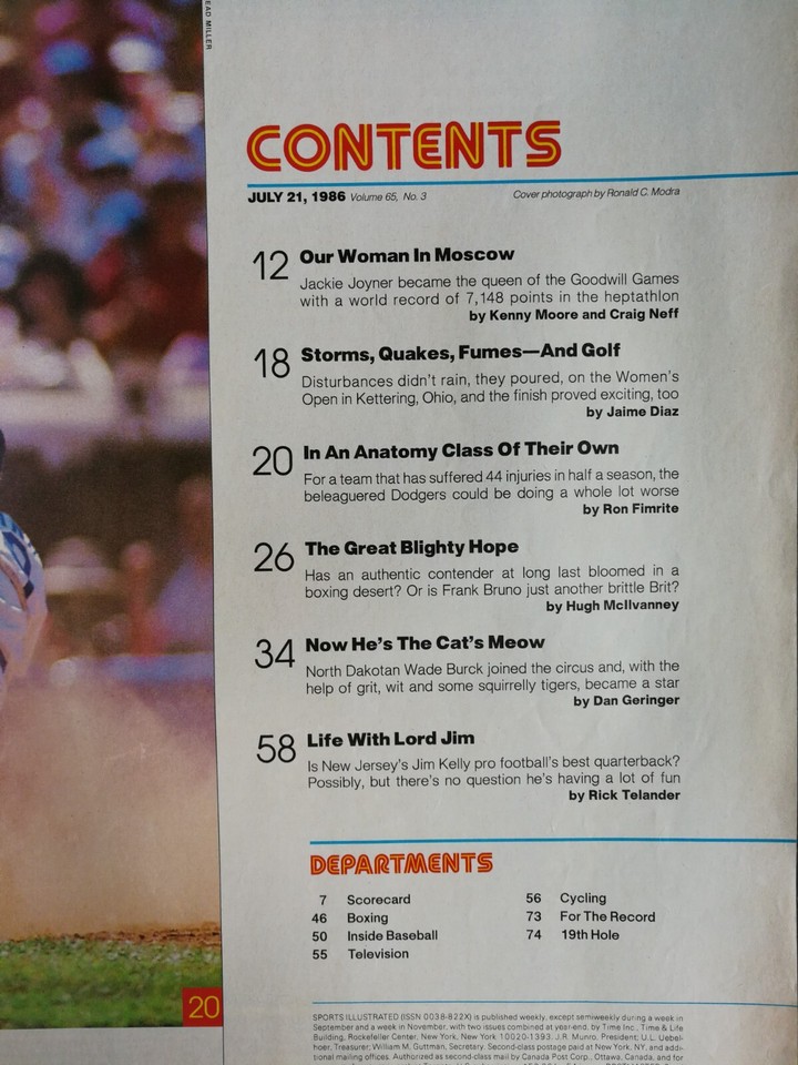 Sports Illustrated July 21, 1985 Jim Kelly USFL Generals First Cover ...