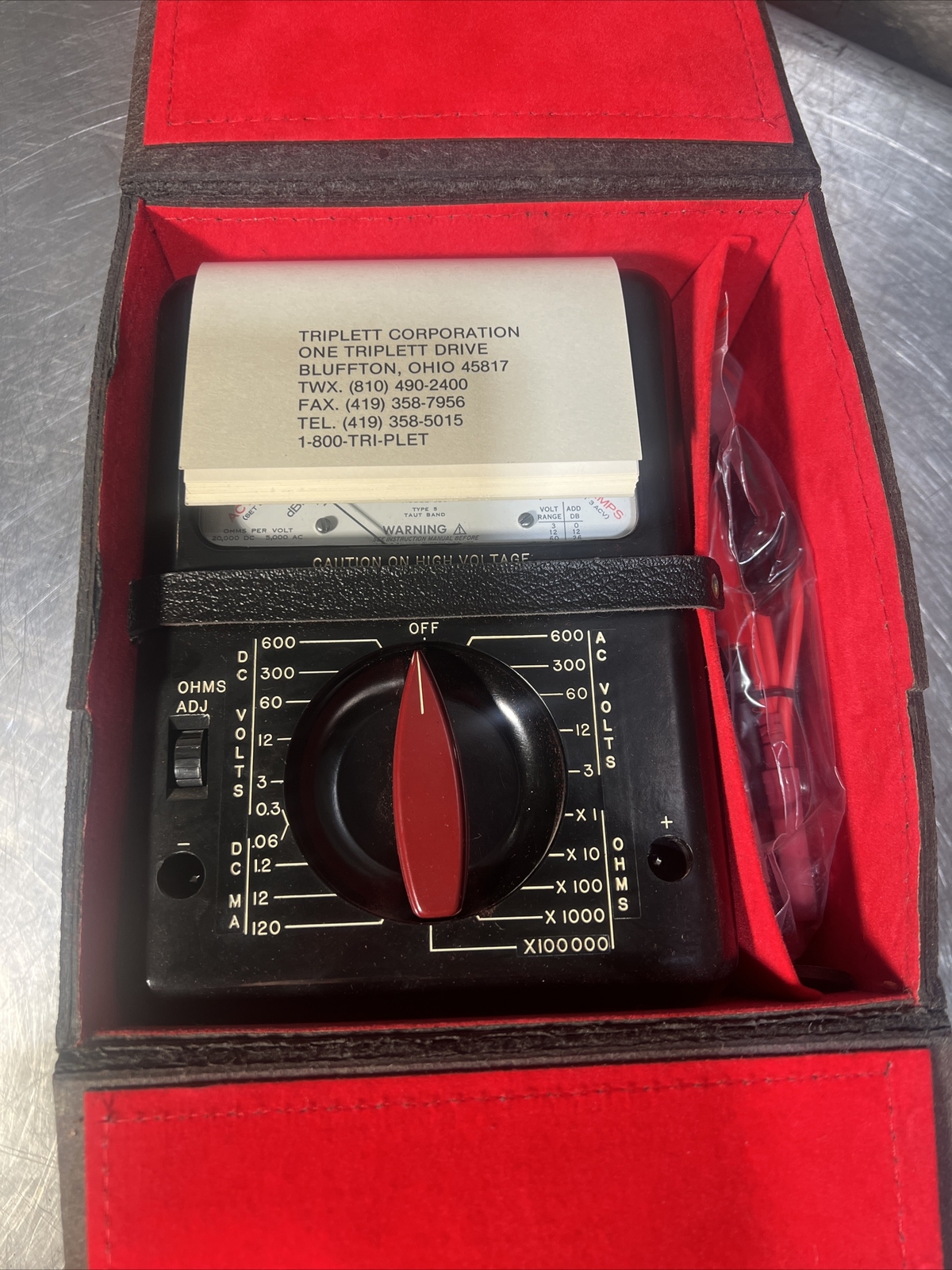 Vintage Triplett Elec. Co. Model 630 Type 5 Analog Multimeter. Used ...