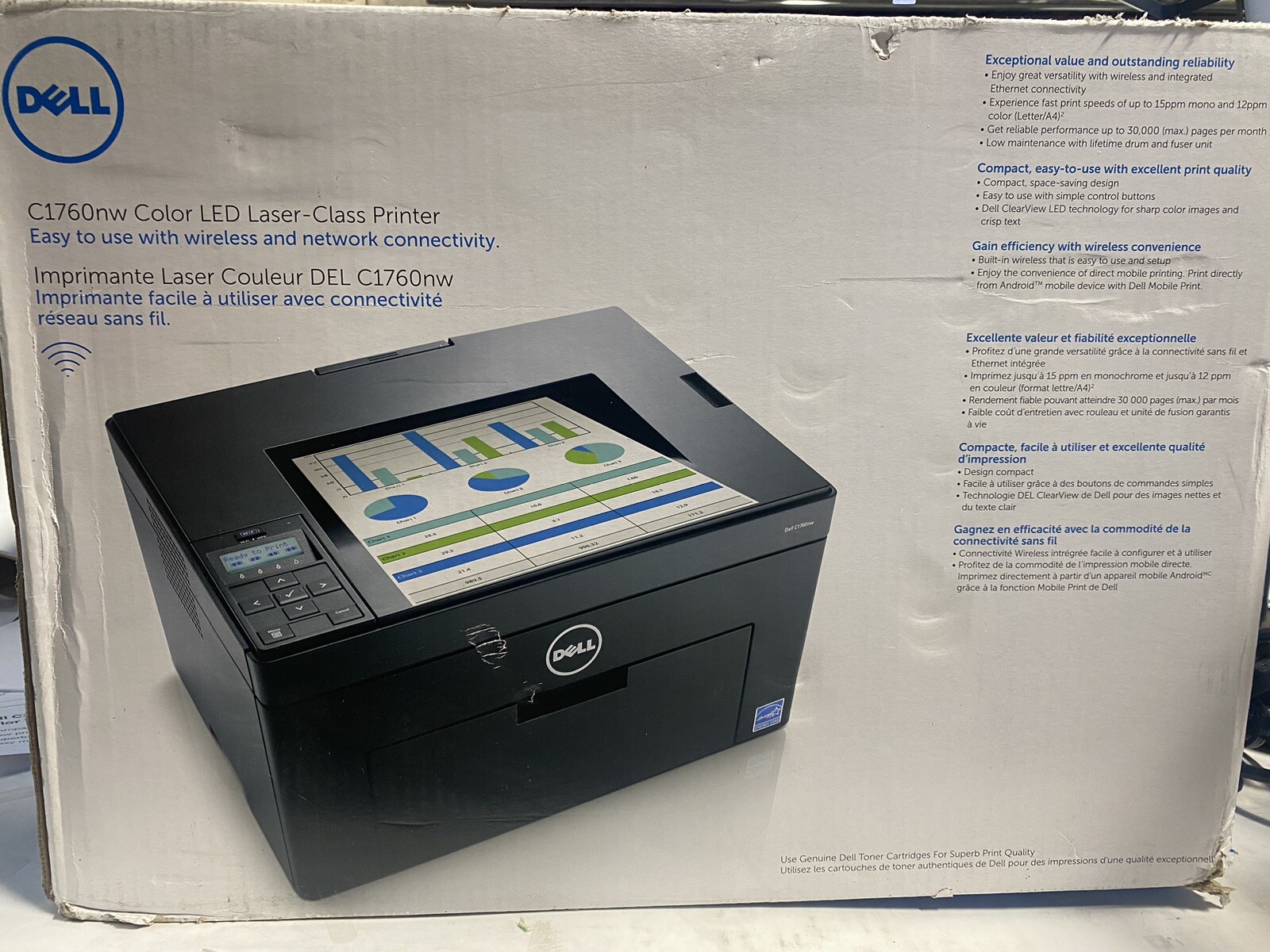 Dell+C1760nw+Color+Laser+Printer for sale online | eBay