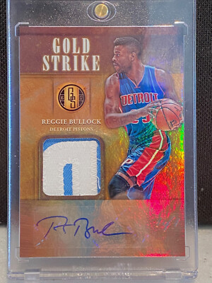 2016-17 Panini Gold Strike REGGIE BULLOCK Patch Autograph Signature 1/1 ...