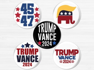 Trump Vance 2024 Election Buttons, 2024 Presidential Campaign Pin 3011 ...